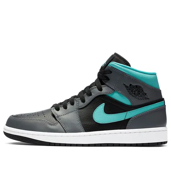 JORDAN Air 1 Mid Aqua Sneakers - Grey