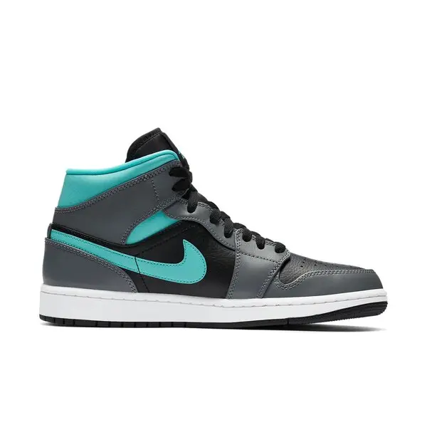 JORDAN Air 1 Mid Aqua Sneakers - Grey