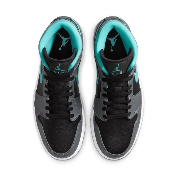 JORDAN Air 1 Mid Aqua Sneakers - Grey