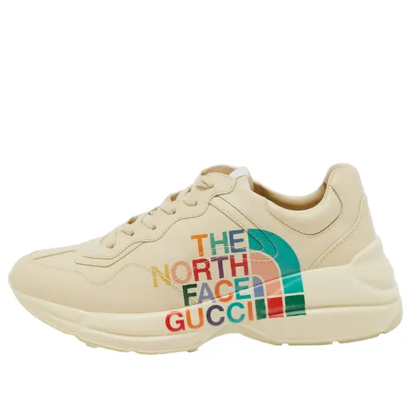 Gucci X The North Face Leather Rhyton Sneakers - Ivory
