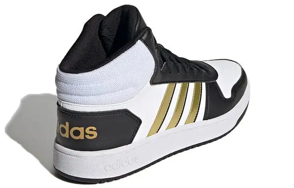 Adidas Hoops 2.0 Mid Top Sneakers - White/blue/gold
