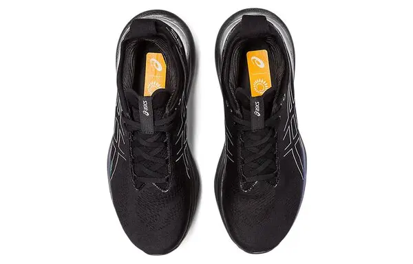 Asics Gel-nimbus 25 Platinum Pure Silver Lace-up Sneakers - Black