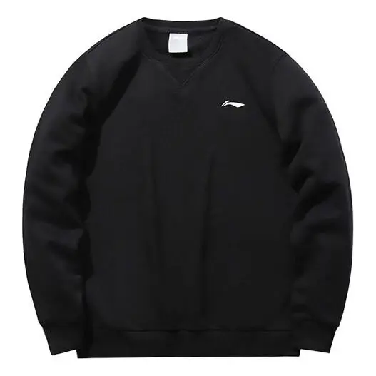 LI-NING Essential Logo Sweatshirt 'black - Black/white