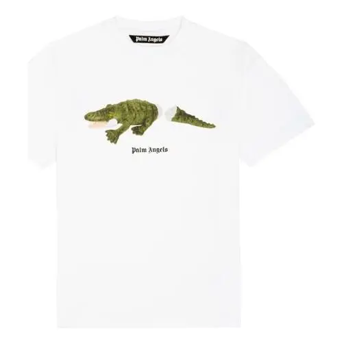 Palm Angels Croco Short-sleeve Tee /green - White