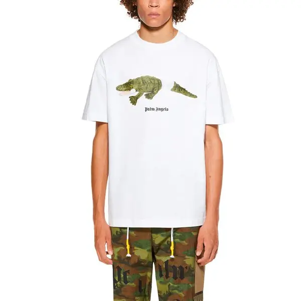 Palm Angels Croco Short-sleeve Tee /green