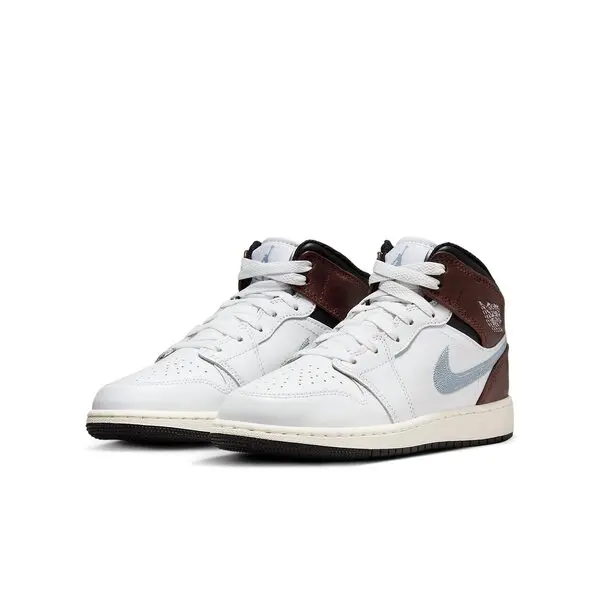 JORDAN 1 Mid Se Sneakers - White/black/sail