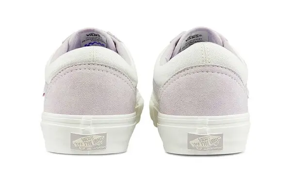 VANS Old Skool Powder White Suede And Canvas Sneakers - Pink/blue