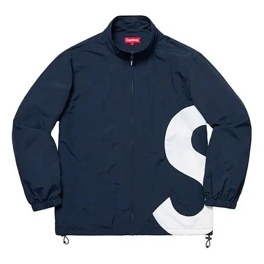 Supreme S Logo Track Jacket Navy - Blue