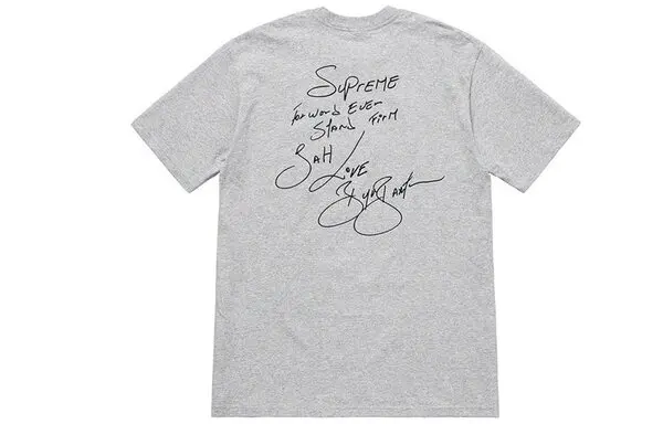 Supreme Ss19 Buju Banton Tee Reggae Character Printing Short Sleeve Gray - Grey