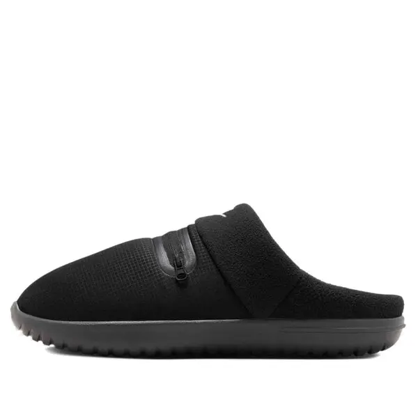 Nike Burrow Slip-on Slipper - Black/black/metallic Silver