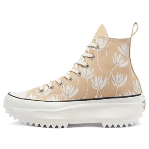 CONVERSE Run Star Hike High Top Sneakers With Floral Print - Wheatyellow