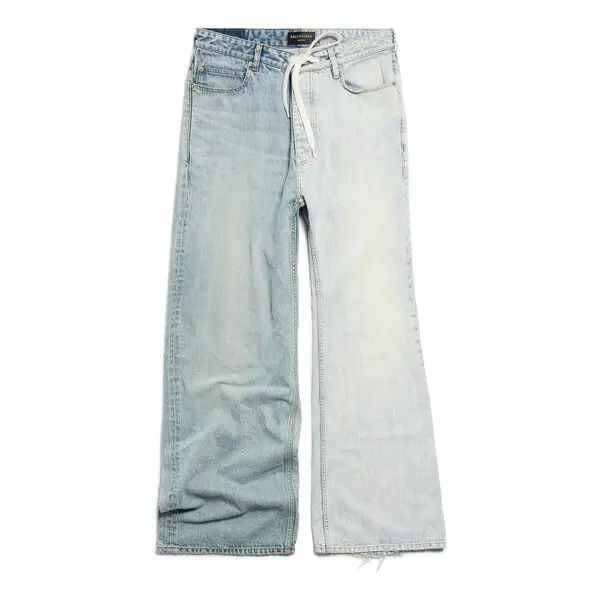 Balenciaga Fifty-fifty Paneled Jeans - Blue