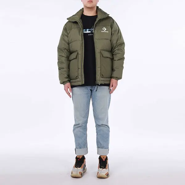 CONVERSE Star Chevron Down Jacket - Olive Green