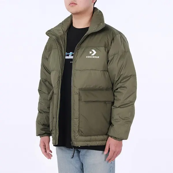 CONVERSE Star Chevron Down Jacket - Olive Green