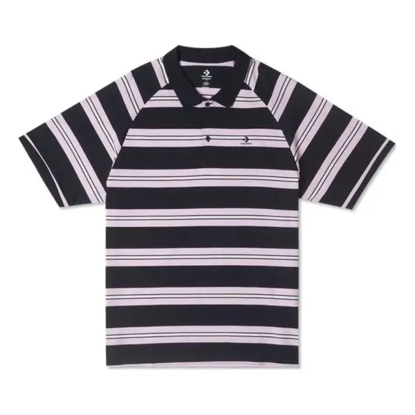 CONVERSE Marquis Striped Short-sleeve Polo Shirt - Black