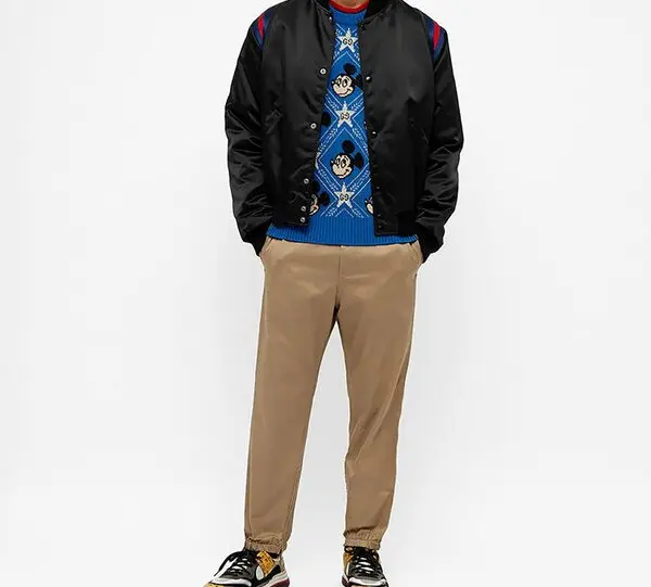 Gucci X Disney Mickey Mouse Pattern Crewneck Sweater For