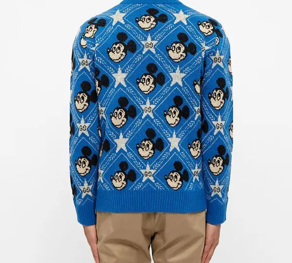 Gucci X Disney Mickey Mouse Pattern Crewneck Sweater For