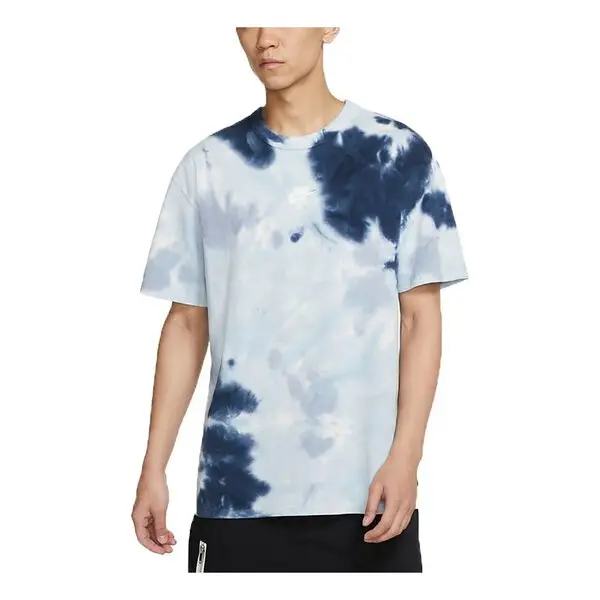 Nike Tie Dye Loose Short Sleeve Tee - Blue