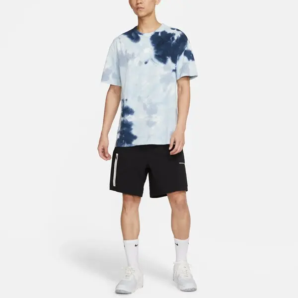 Nike Tie Dye Loose Short Sleeve Tee - Blue