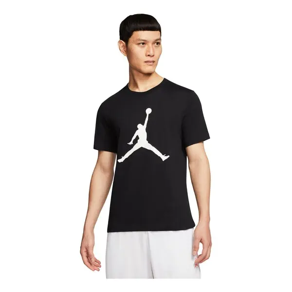 JORDAN Logo Print Crew Neck - Black