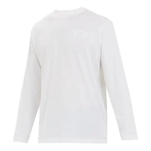 Adidas Y-3 Round Neck Pullover Logo Long Sleeves T-shirt