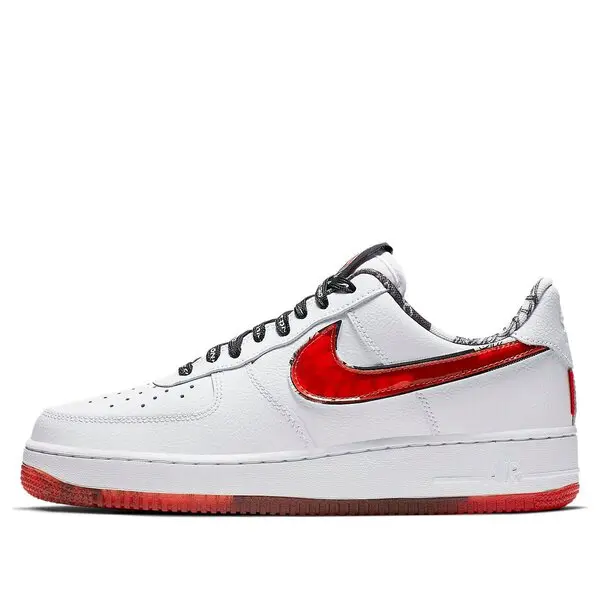 Nike Force 1 '07 Lv8 "red Swoosh - White