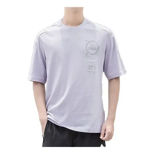 Adidas Sports Round Neck Short Sleeve Purple - Light Purple