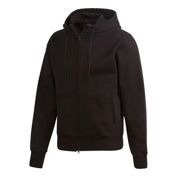 Adidas Y-3 Zipper Logo Classic Hoodie - Black