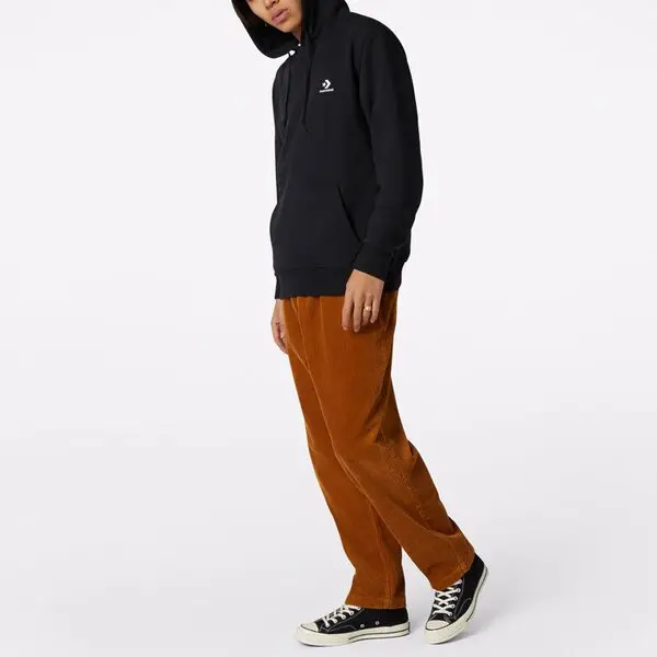 CONVERSE Embroidered Star Chevron French Terry Pullover Hoodie