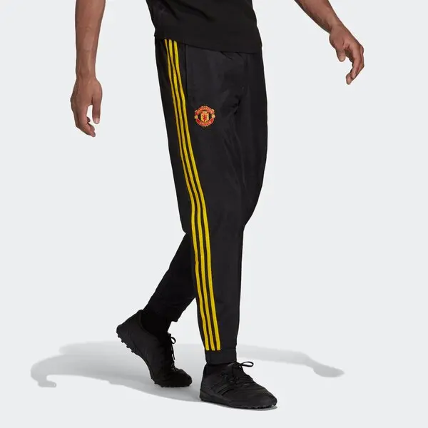 Adidas Mufc Icon Wo Pn Contrasting Colors Soccer/football Bundle Feet Sports Pants - Black