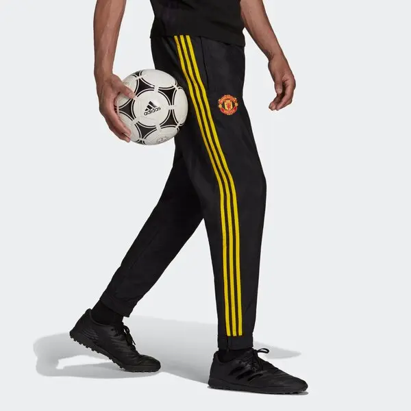 Adidas Mufc Icon Wo Pn Contrasting Colors Soccer/football Bundle Feet Sports Pants - Black