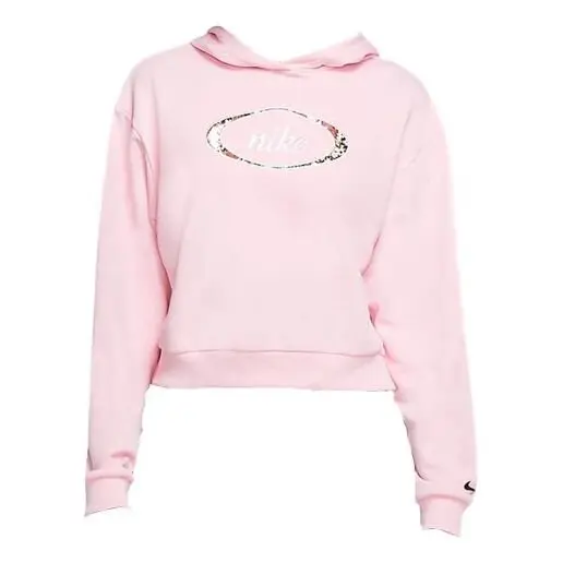 Nike Crop Fleece Hoodie - Pink
