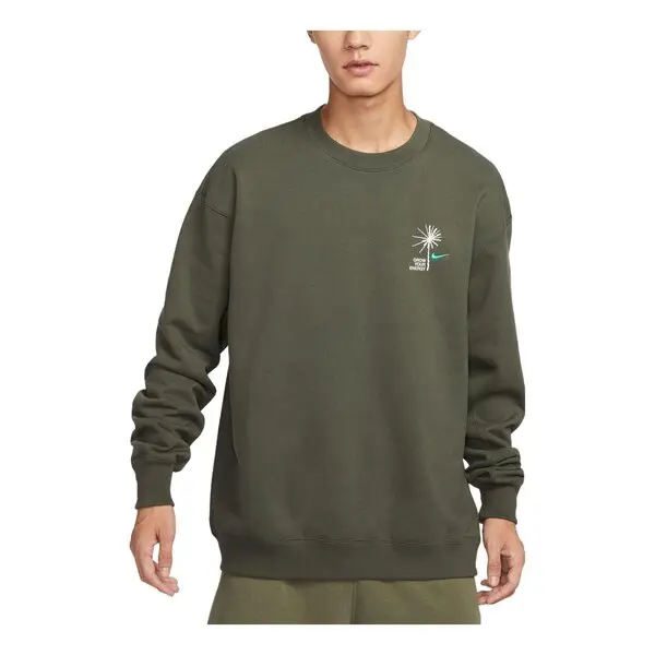 Nike Grow Your Energy Small Logo Crewneck - Army Green