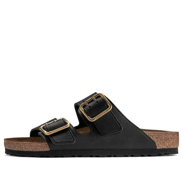 BIRKENSTOCK Arizona Bold Leather Sandals With Buckle Fastening - Black