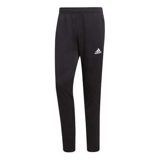 Adidas Letter Logo Print Sports Trousers - Black