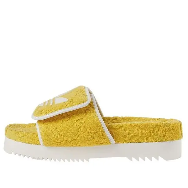 Gucci X Adidas Gg Platform Sandal - Yellow