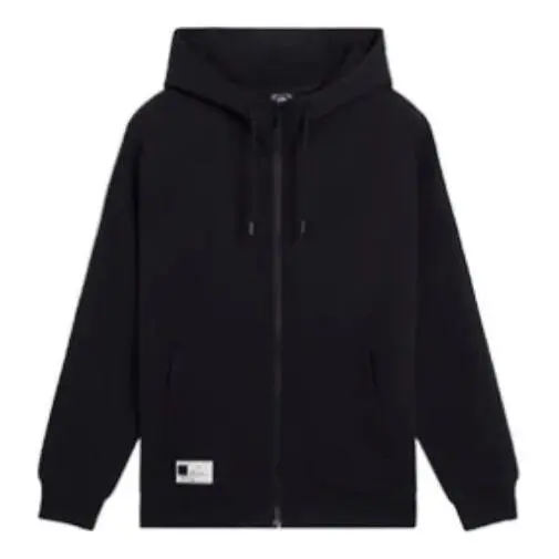 LI-NING Hooded Zip-up Jacket With Logo Detail - Black