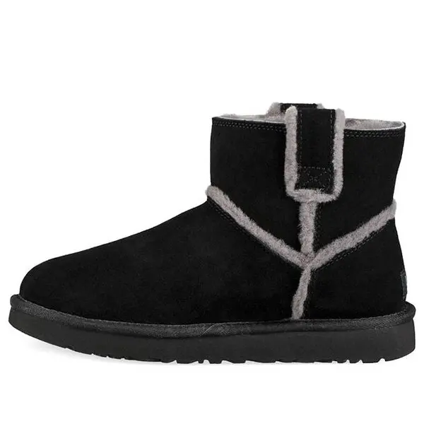 UGG Classic Mini Spill Seam Fleece Lined Boots - Black