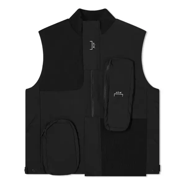 A-COLD-WALL* Assymetric 3d Pocket Puffer Gilet - Black