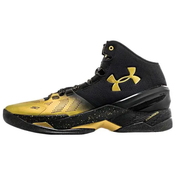 Under Armour Curry 2 "black Gold" High-top Sneakers - Black/gold