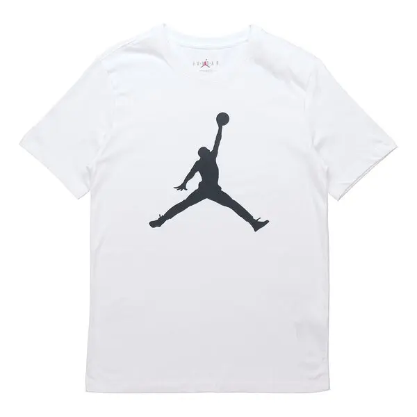 JORDAN Jumpman Brand Logo Printing Round Neck Short Sleeve - White