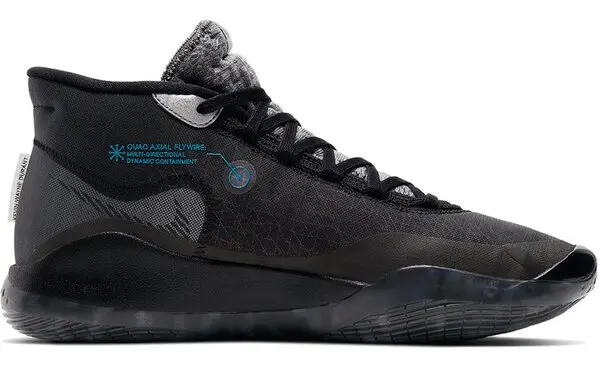 Nike Kd "nets" Mid Top Basketball Sneakers - Black/grey