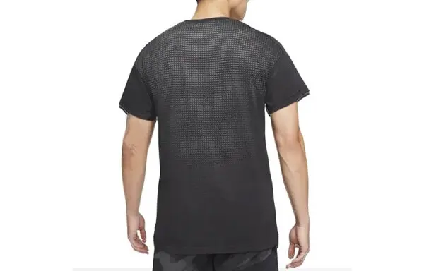 Nike Solid Color Training Alphabet Logo Printing Short Sleeve Black T-shirt
