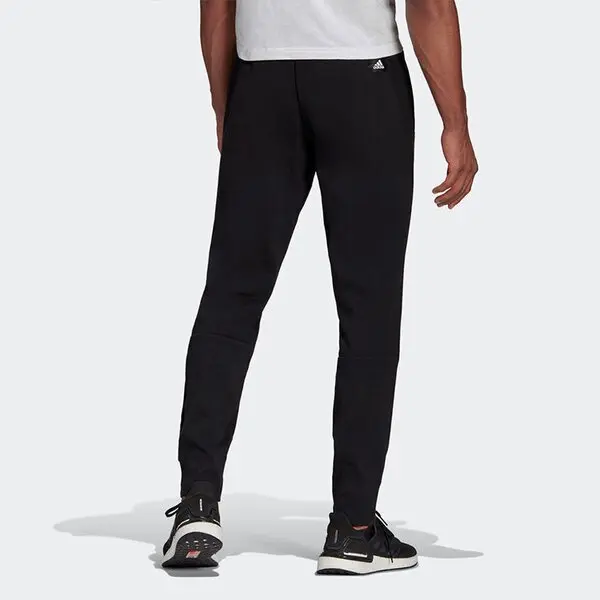 Adidas Solid Color Logo Printing Lacing Bundle Feet Sports Pants/trousers/joggers Black - Multi-color
