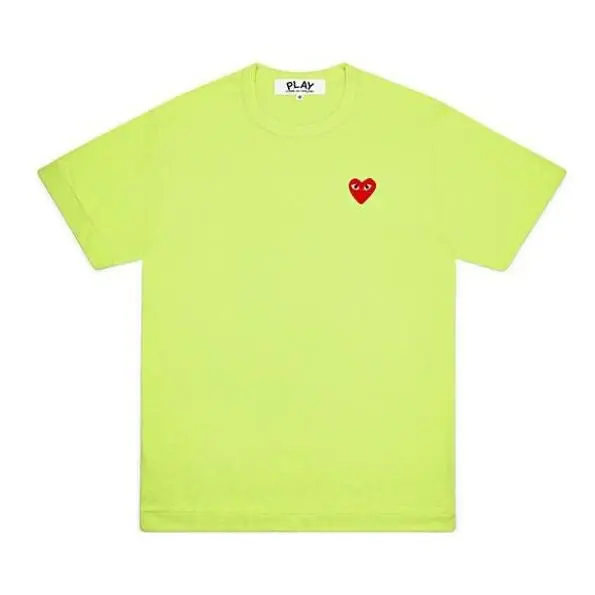 Play Comme Des Garcon Pastelle Red Emblem T-shirt - Green