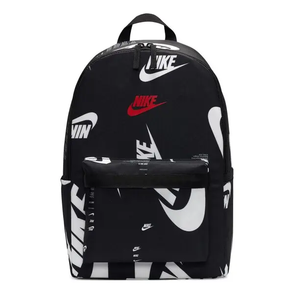 Nike Heritage Backpack With All-over Logo Print - Black
