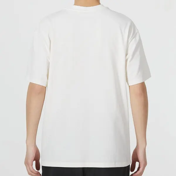 Nike Basketball Earth Pattern Printing Round Neck Short Sleeve White