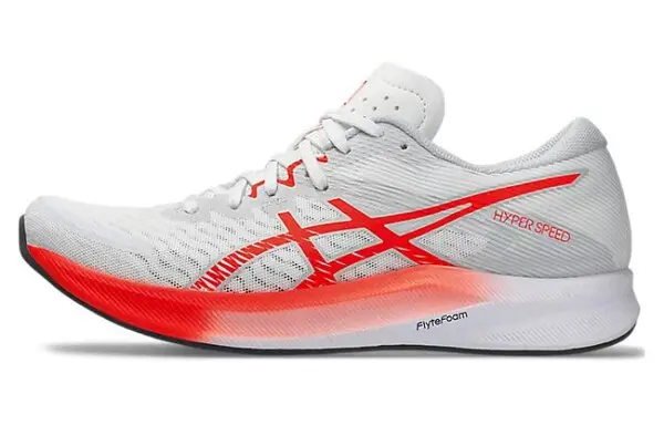 Asics Hyper Speed 3 Athletic Sneakers - White/sunrise Red