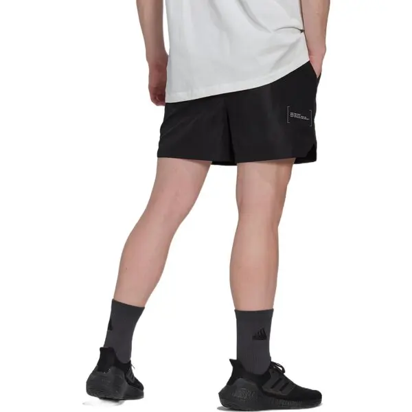 Adidas Solid Color Casual Logo Straight Sports Shorts - Multi-color
