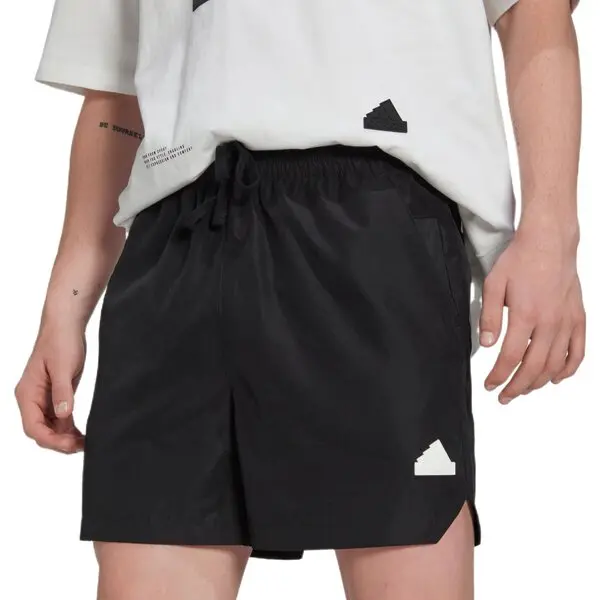Adidas Solid Color Casual Logo Straight Sports Shorts - Multi-color